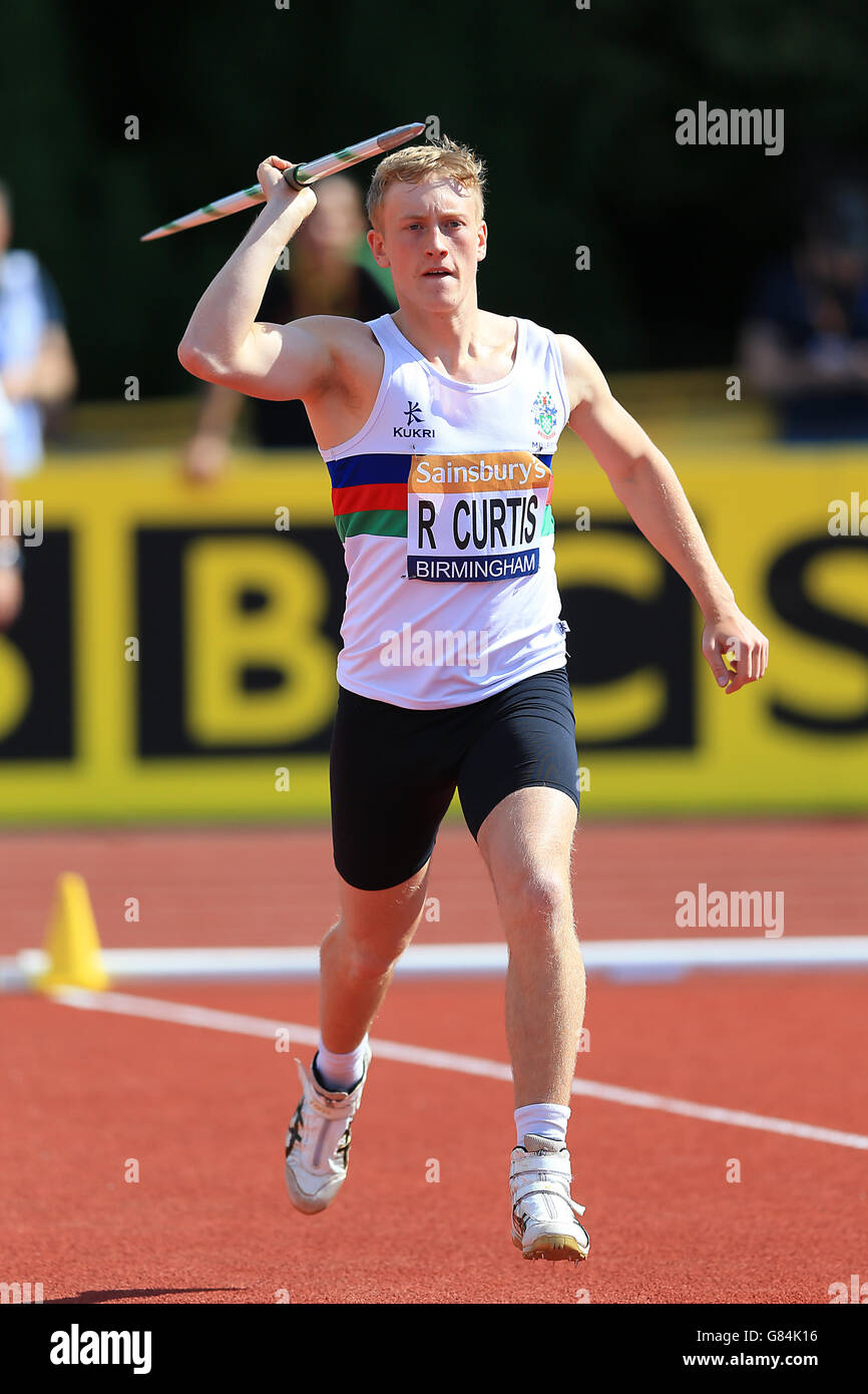 Redford curtis milton keynes competes in the mens javelin final hi-res ...