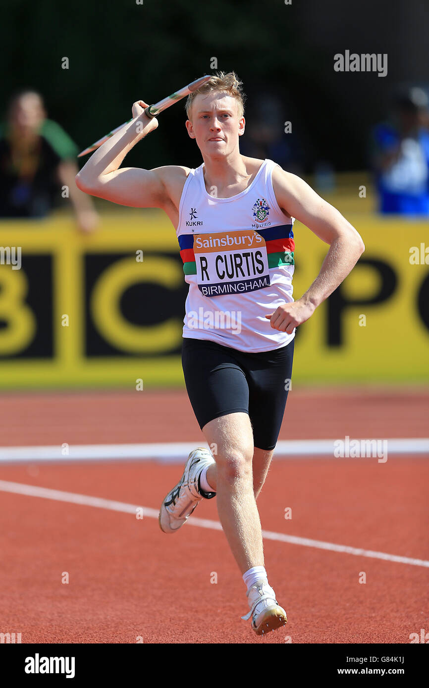 Redford curtis milton keynes competes in the mens javelin final hi-res ...
