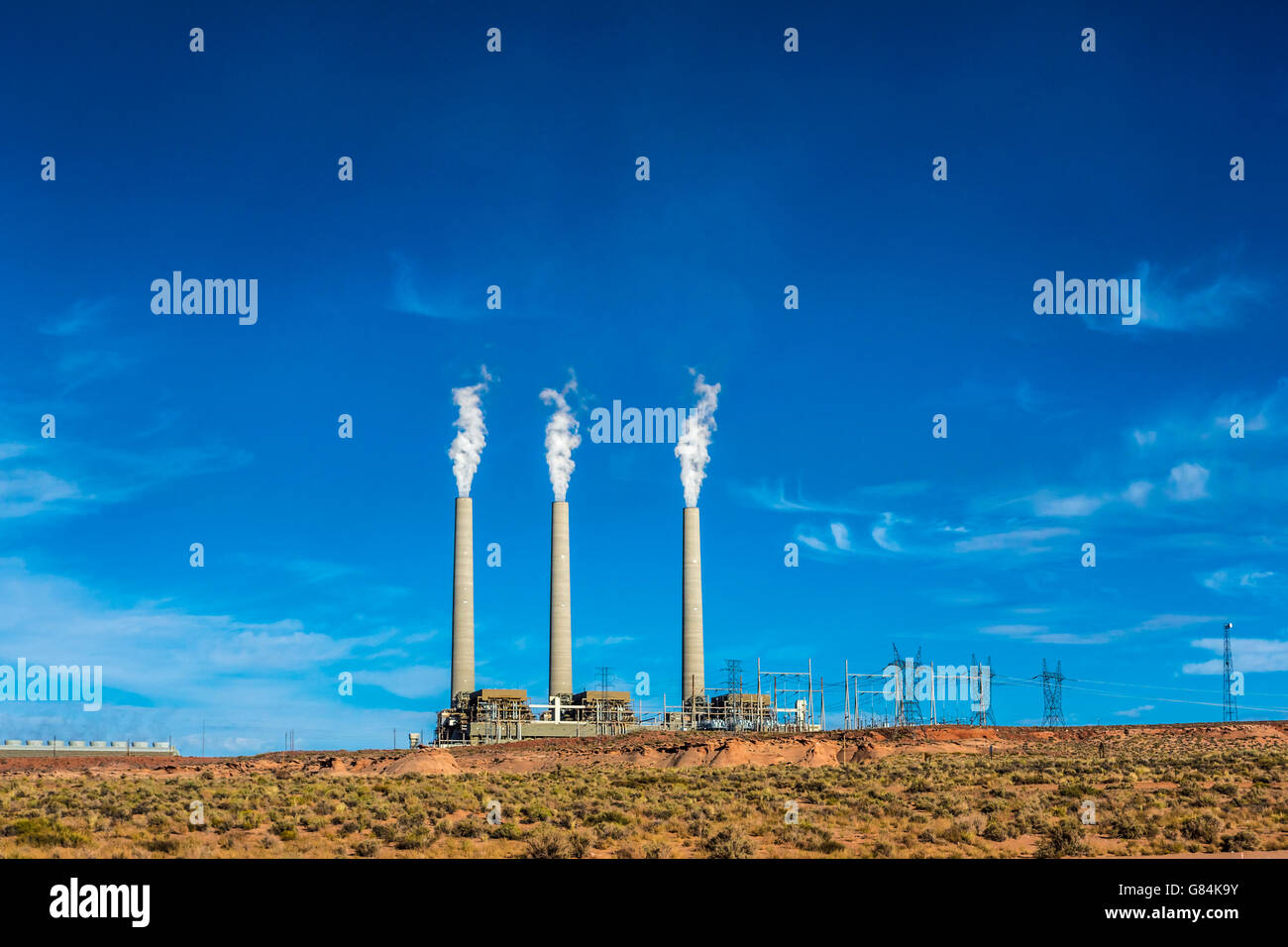 electric power generating plant in paige AZ us Stock Photo - Alamy
