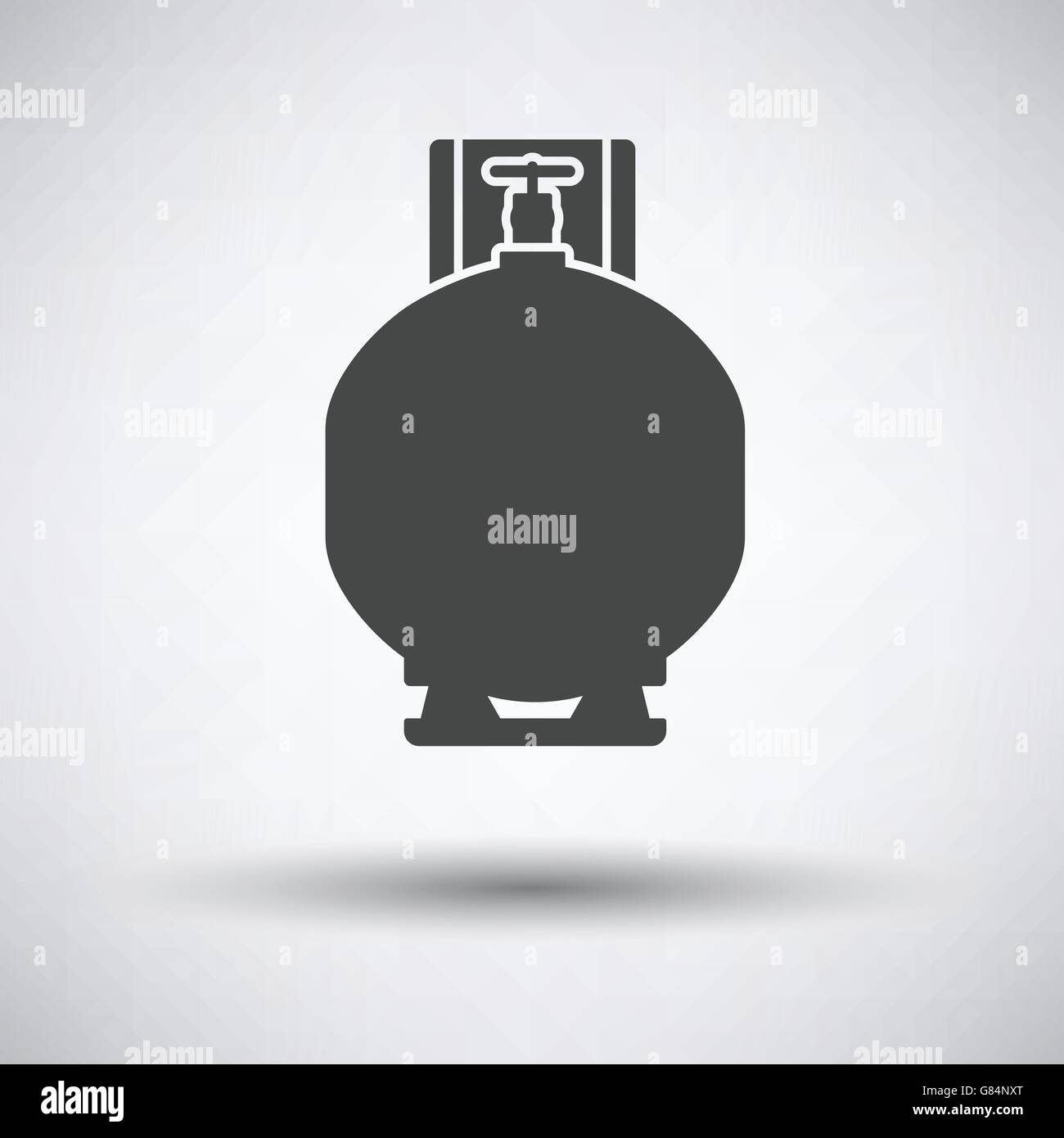 Gas cylinder icon on gray background, round shadow. Vector illustration ...