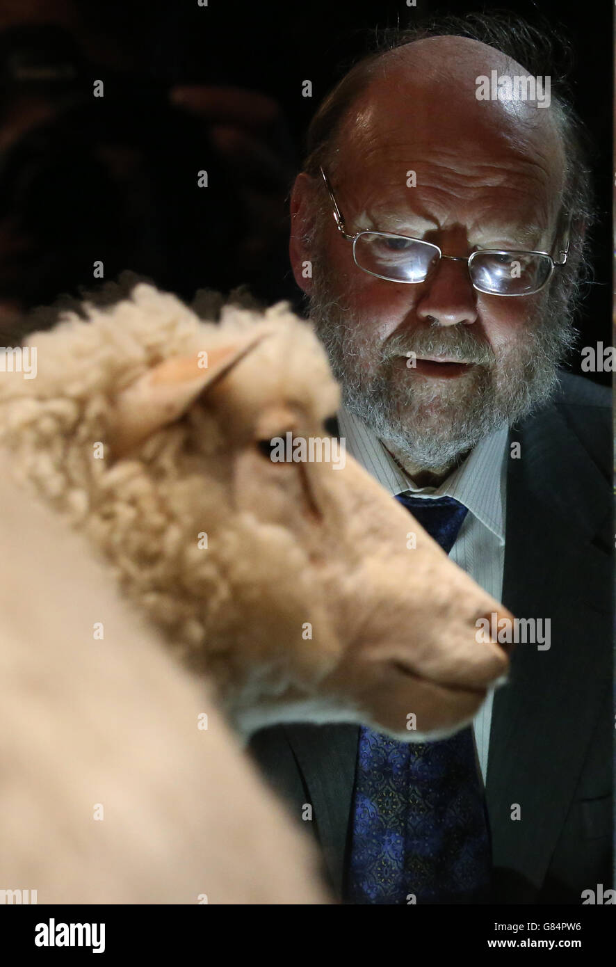 Dolly with British embryologist Professor Sir Ian Wilmut, as the sheep ...