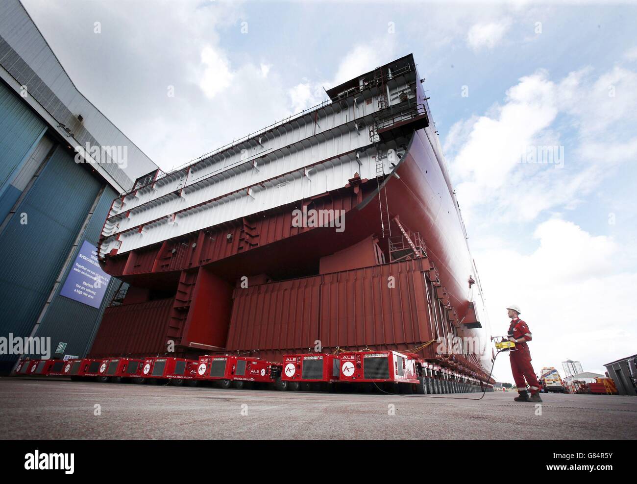 Operations Supervisor Joe Gilbert operates a control unit to move an ...