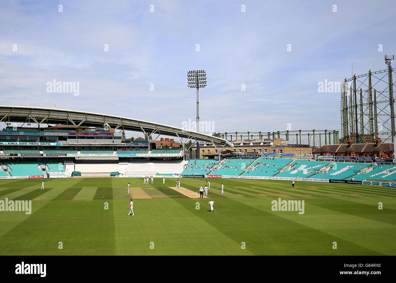 A view of The Kia Oval as Surrey take on Gloucestershire Stock Photo ...