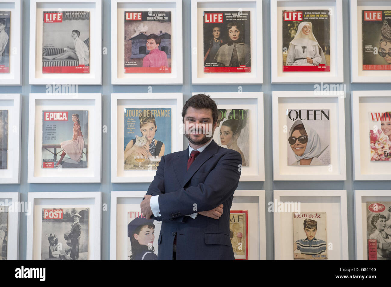 Audrey Hepburn's son Luca Dotti during a press preview for the Audrey ...