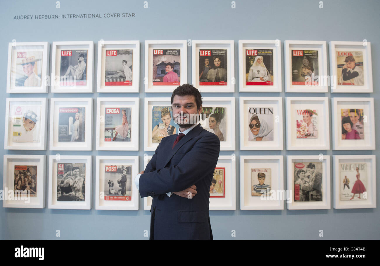 Audrey Hepburn's son Luca Dotti during a press preview for the Audrey ...