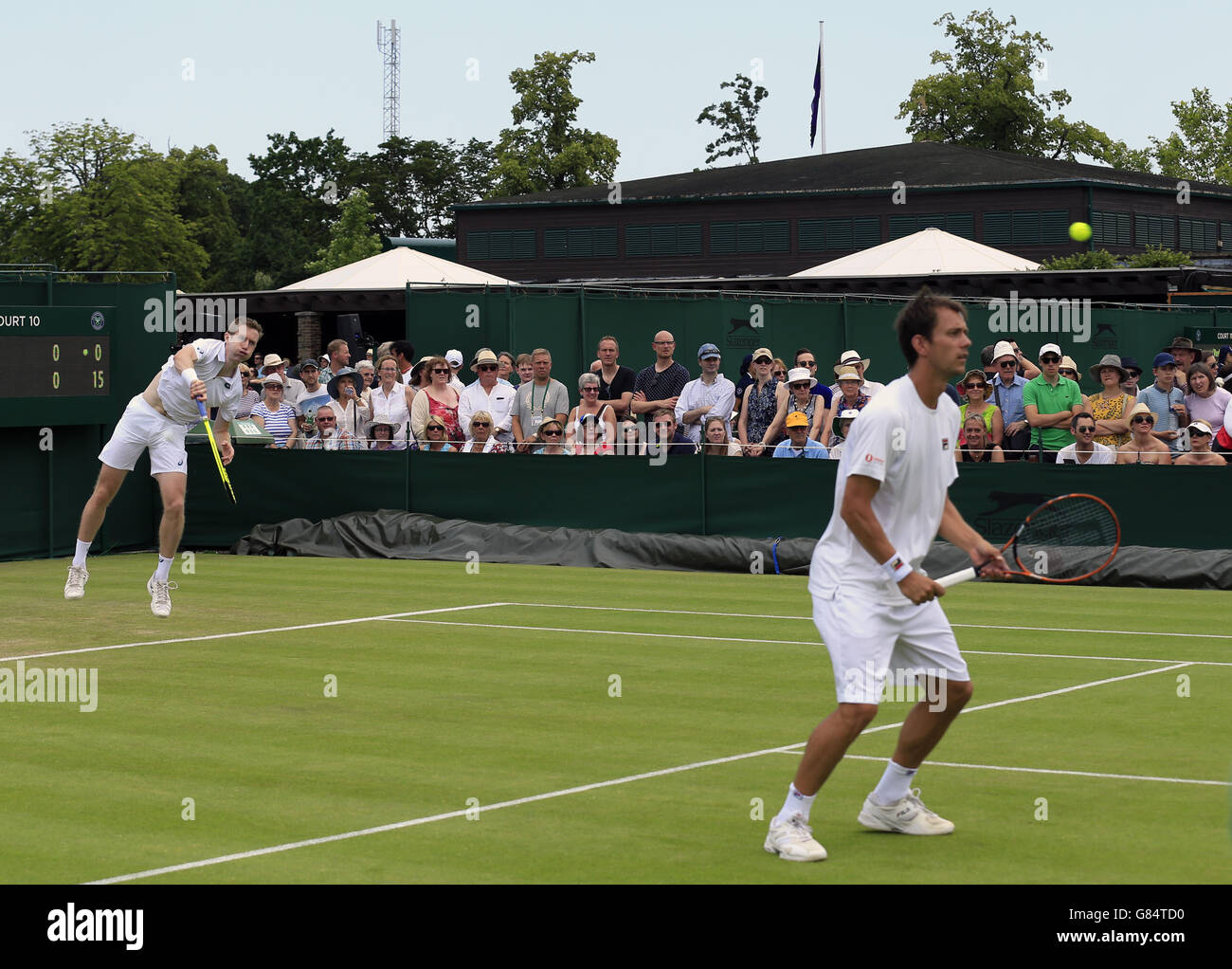 Jonathan Marray (left) and Frederik Nielsen competing in the men's ...