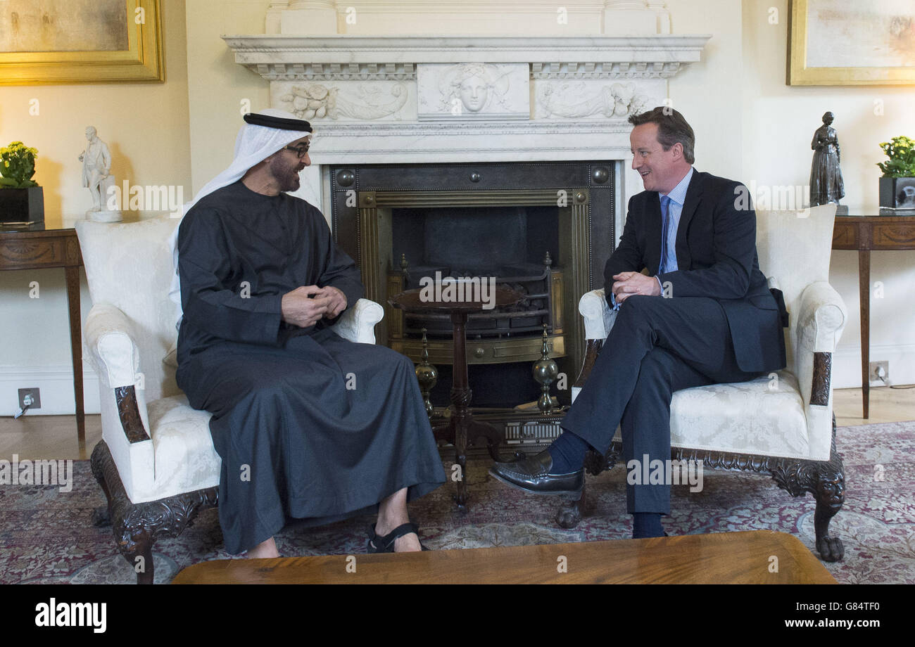 Prime Minister David Cameron with Crown Prince Mohammed bin Zayed Al ...