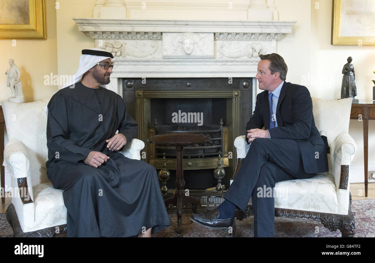 Prime Minister David Cameron with Crown Prince Mohammed bin Zayed Al ...