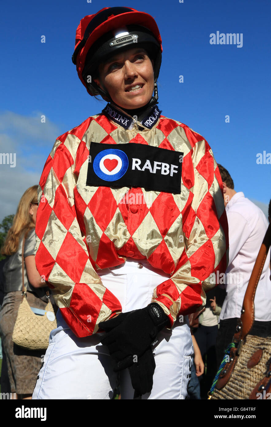 Victoria pendleton at newbury racecourse hi-res stock photography and ...