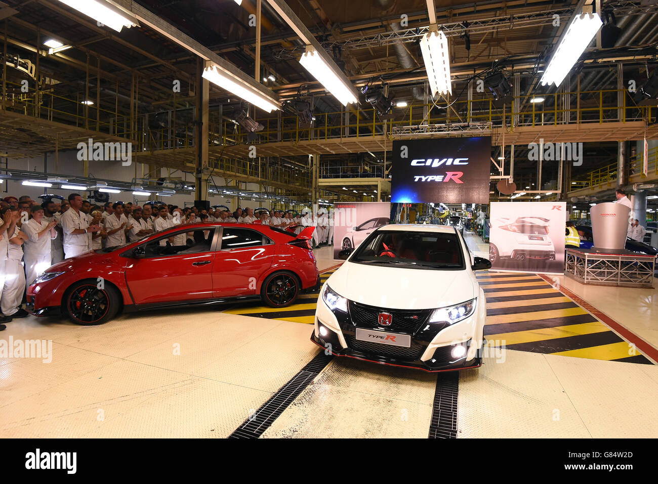 The first of Honda's new Civic Type R roll off the production line at ...