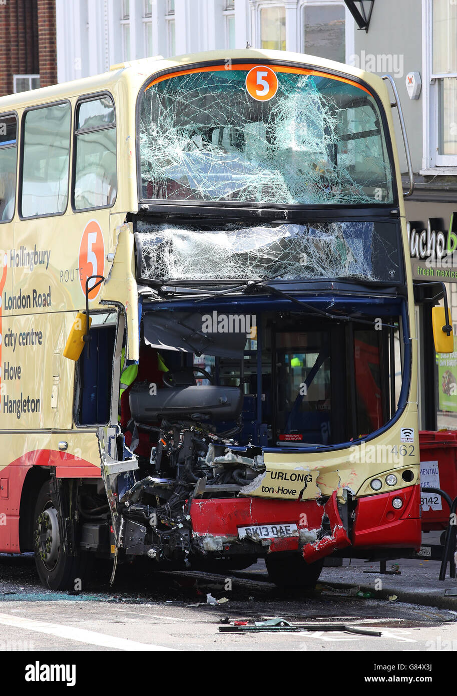 Brighton bus crash Stock Photo - Alamy