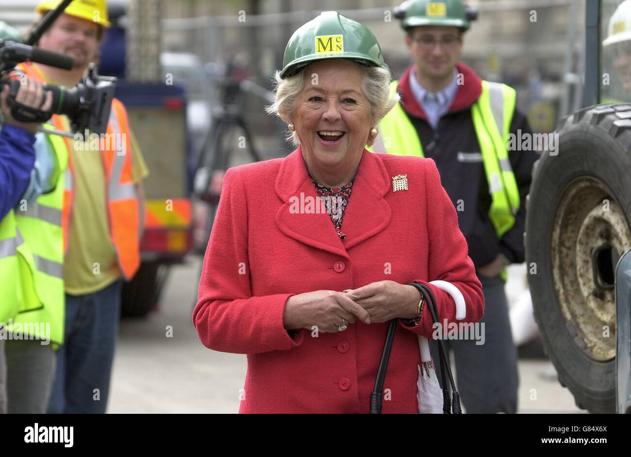 Baroness Betty Boothroyd, pays a visit to the site of a proposed ...