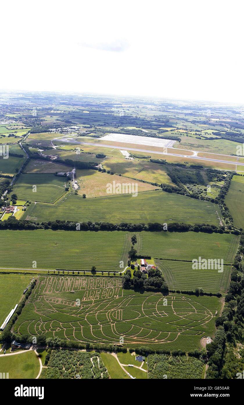An aerial view of york maze hi-res stock photography and images - Alamy
