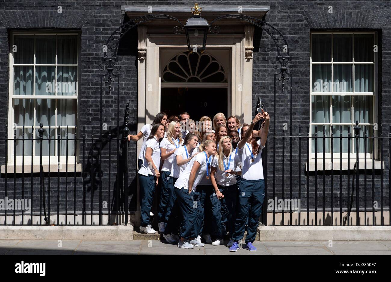 England Women's Football team reception at Downing Street Stock Photo ...