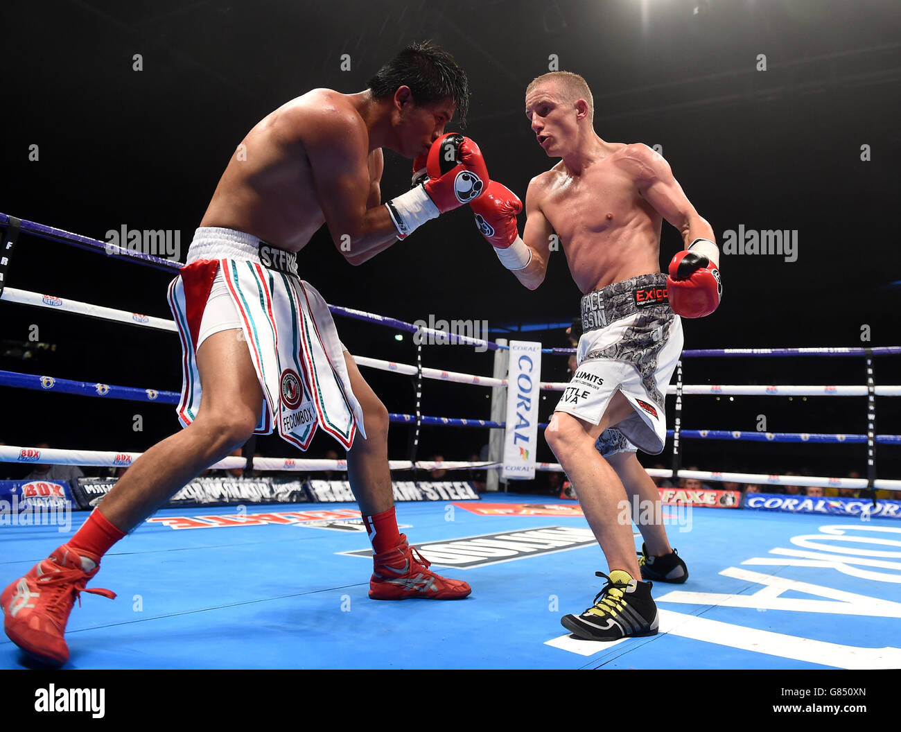 Boxing - Manchester Velodrome. England's Paul Butler (right) fights ...