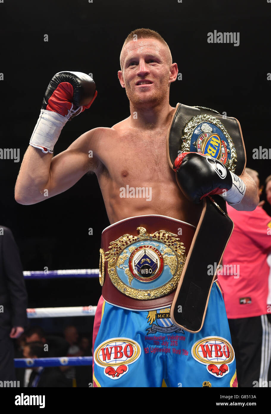 England's Terry Flanagan celebrates with his WBO World lightweight ...