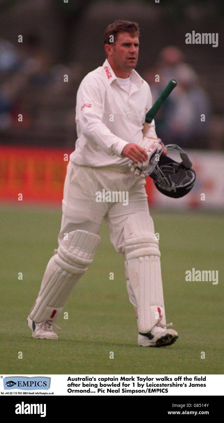 Cricket ... Leicestershire v Australia. Australia's captain Mark Taylor ...