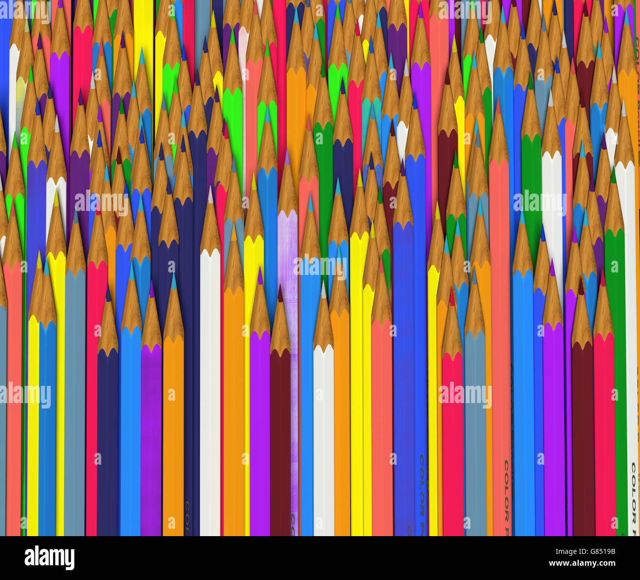 Large group of colored pencils Stock Photo - Alamy