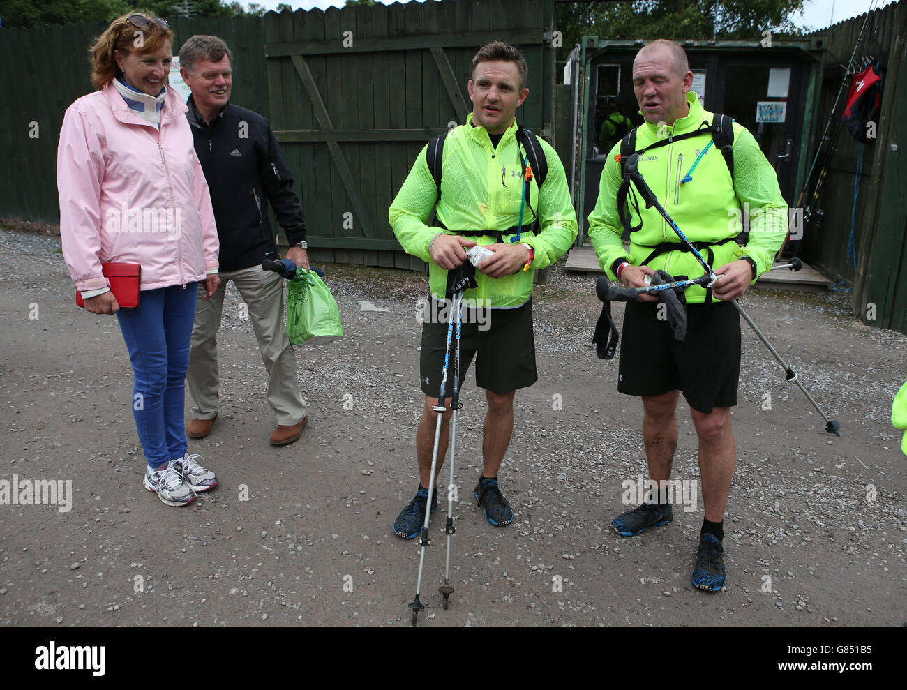 Rory Lawson's parents Alan Lawson with his wife watch Mike Tindall and ...