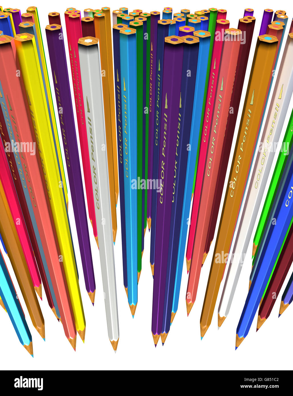 Large group of colored pencils Stock Photo - Alamy
