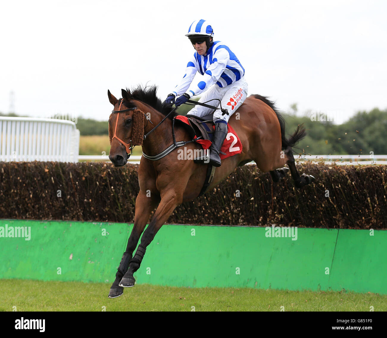 Walden Prince ridden by Tom Scudamore jumps the last fence to win The ...