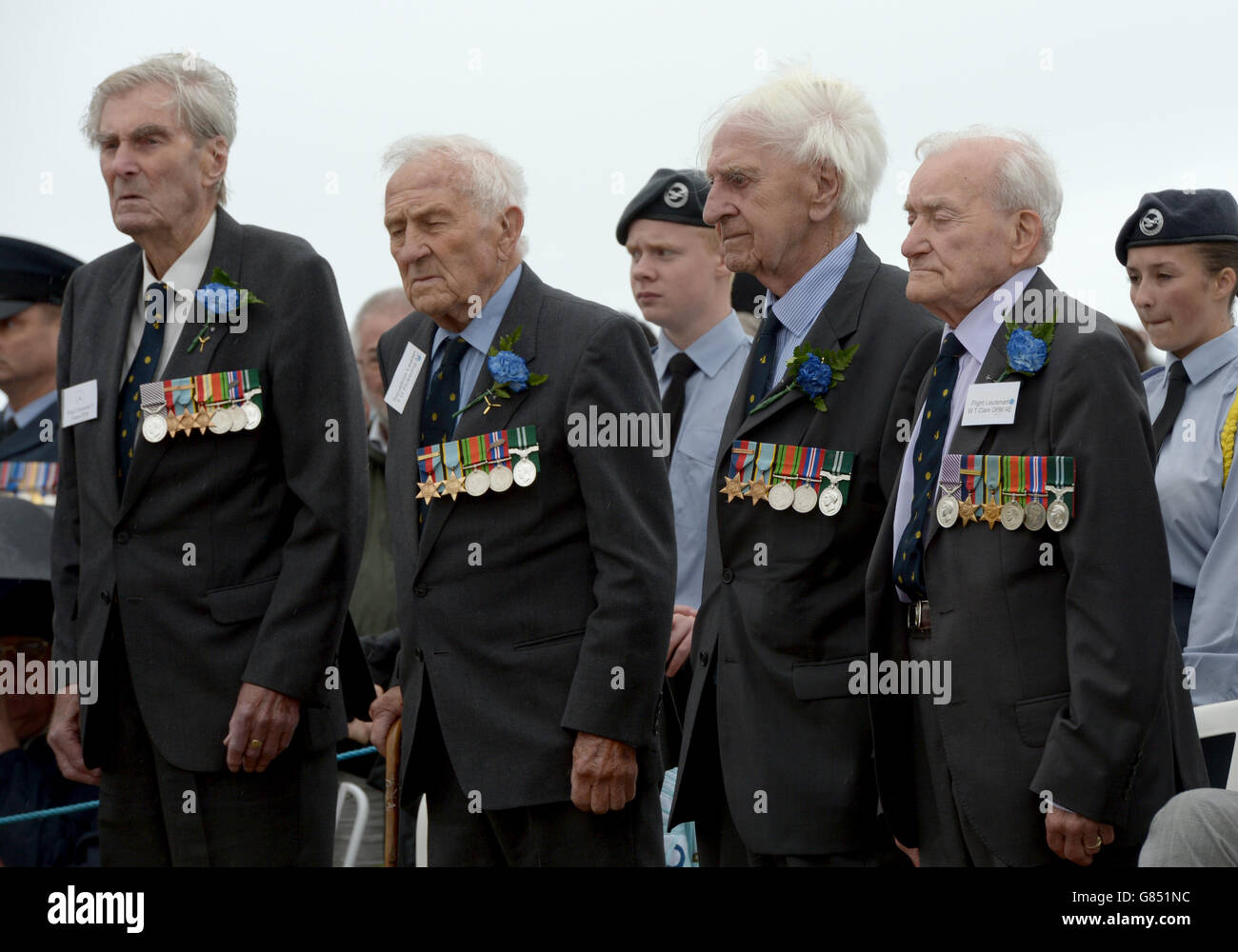 Battle of Britain veterans attend the memorial day to mark the 75th ...