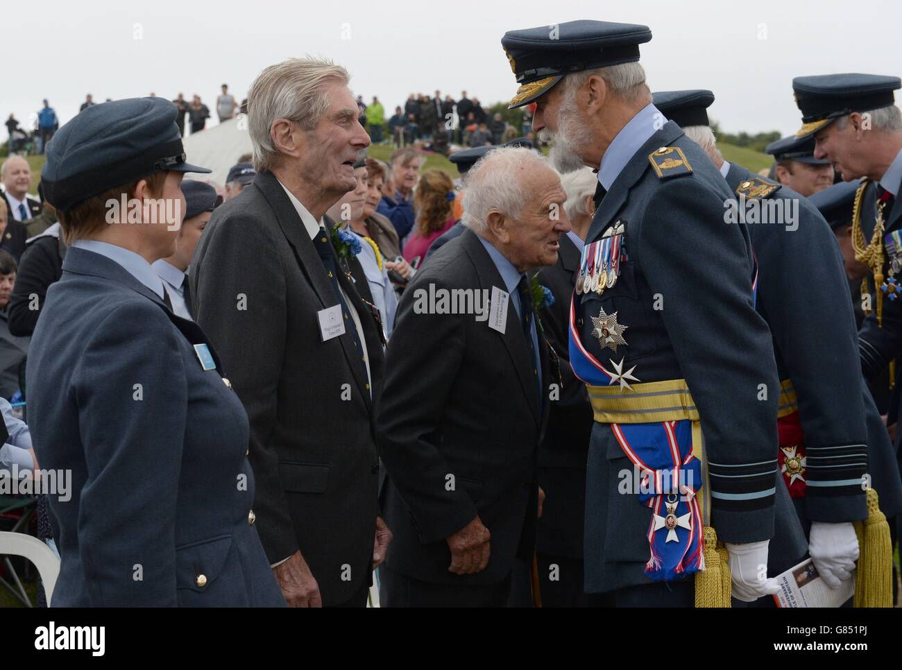 Prince Michael of Kent (centre right) attends a memorial day to mark ...