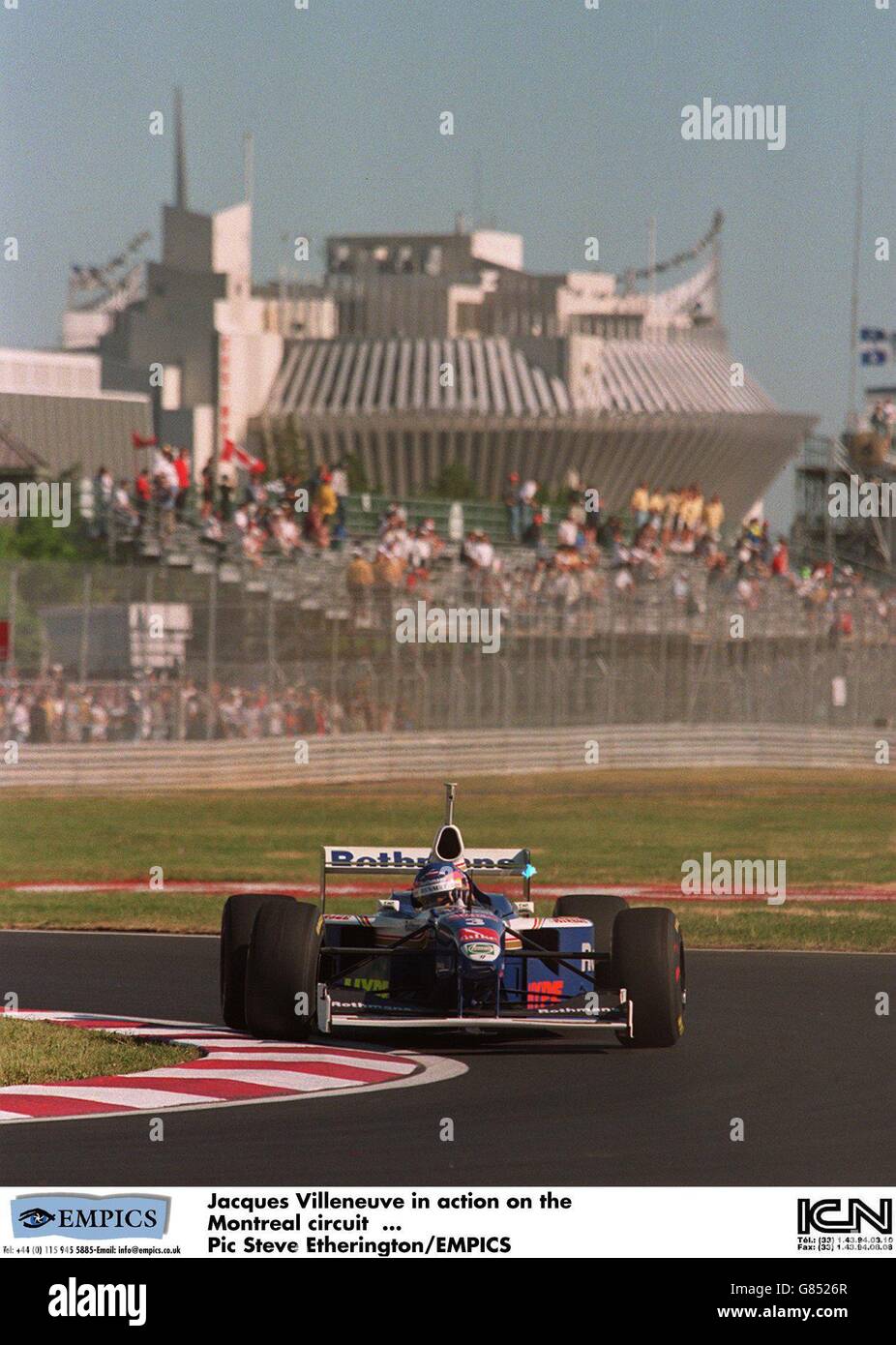 Motor Racing ... Canadian Grand Prix. Jacques Villeneuve in action on ...