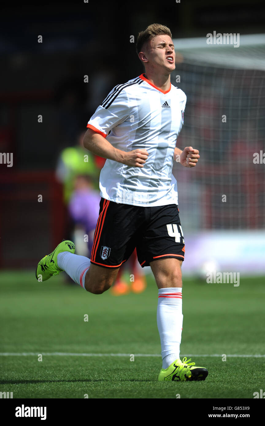 Fulhams tom cairney celebrates scoring their first goal hi-res stock ...