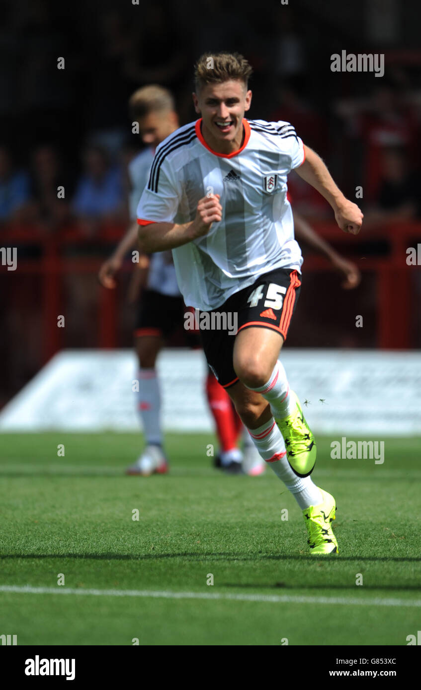 Fulhams tom cairney celebrates scoring their first goal hi-res stock ...