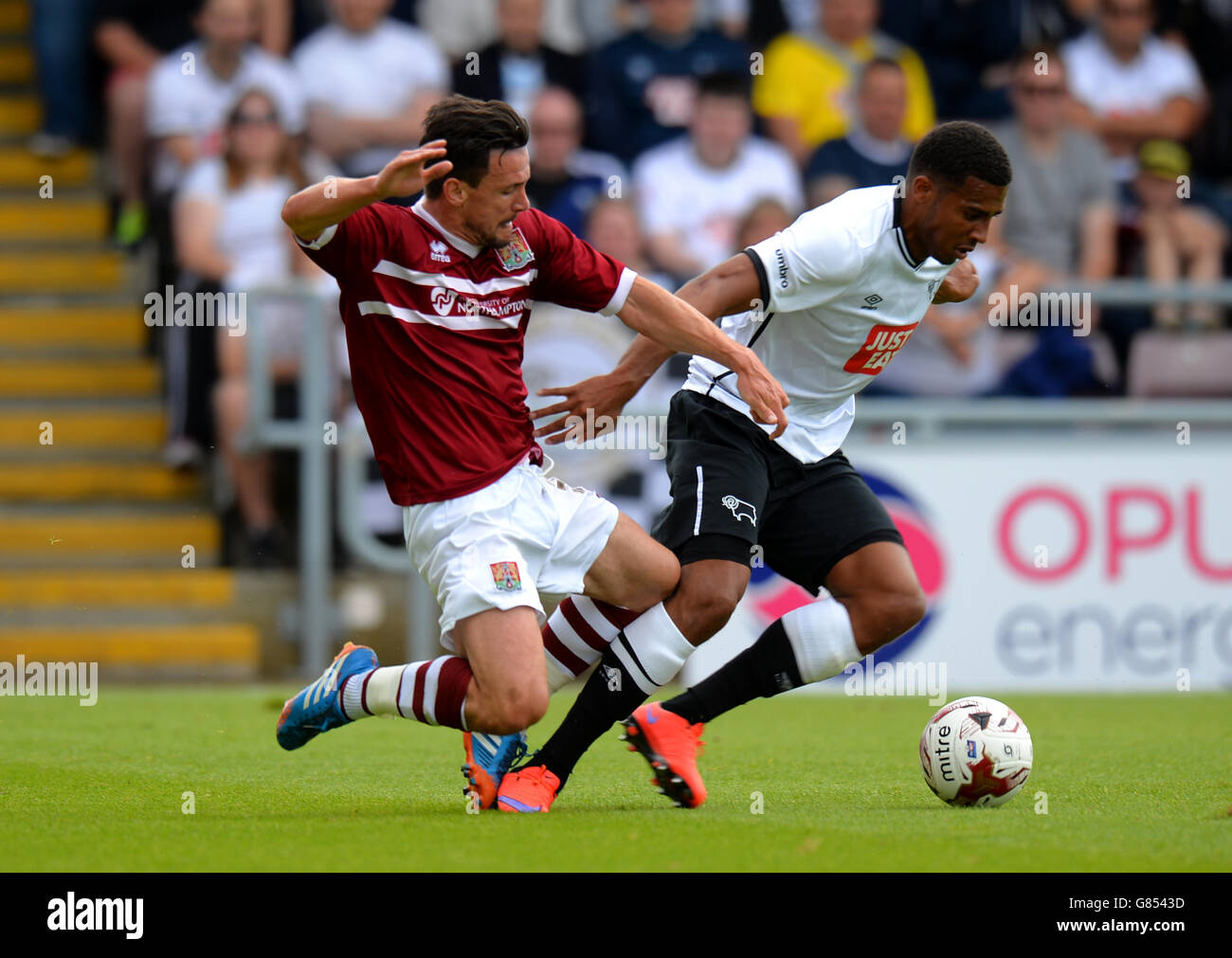 Football pre season friendly derby full length hi-res stock photography ...