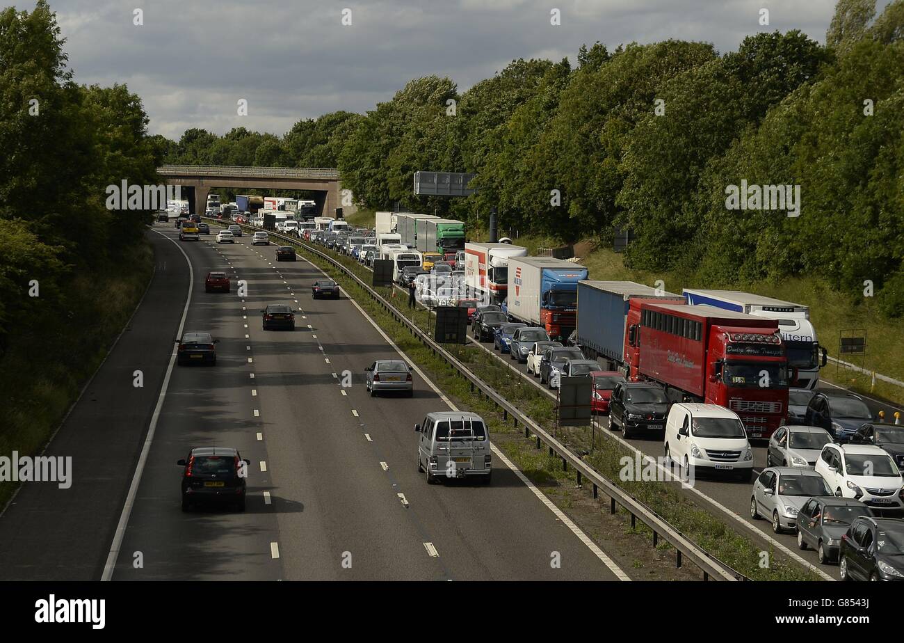 Tailbacks on the M6 in Staffordshire after a lorry fire closed the ...