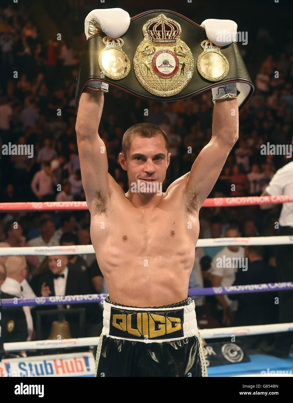 Scott Quigg after winning his WBA World Super Bantamweight Championship ...