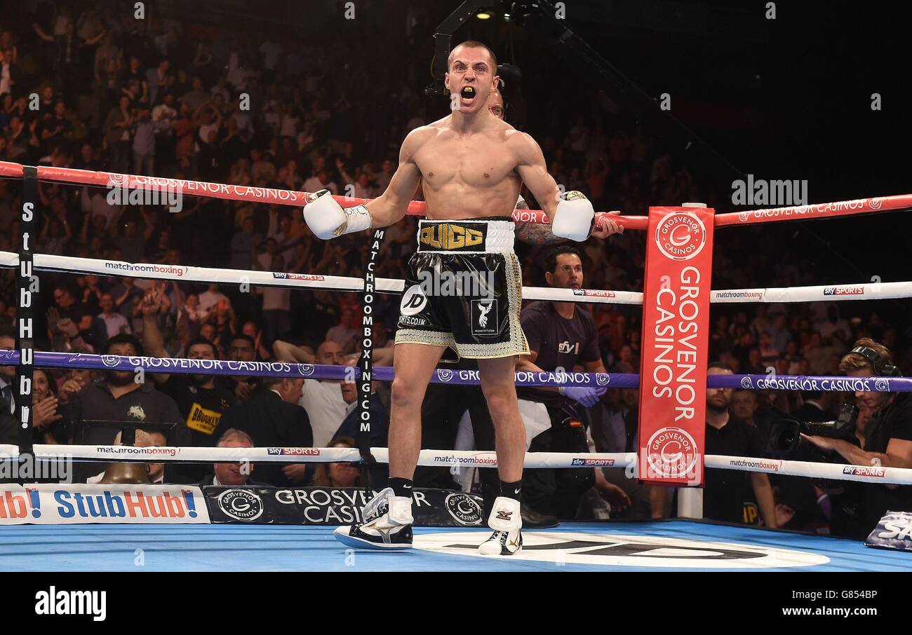 Scott Quigg after winning his WBA World Super Bantamweight Championship ...