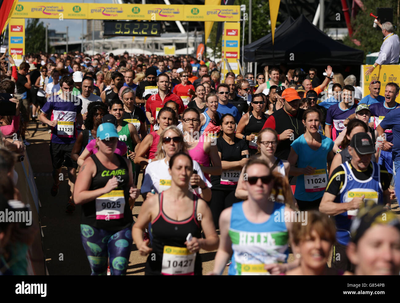 Morrison's Great Newham London Run. Competitors take part in the ...