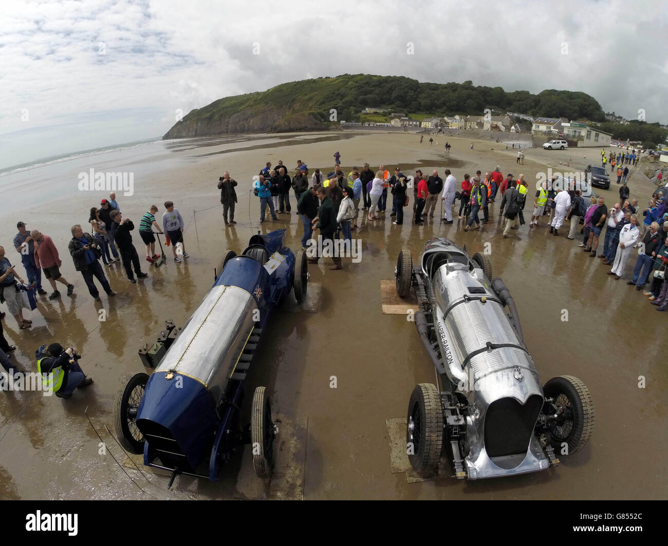 Historic Sunbeam nicknamed Bluebird (left) once owned by Sir Malcolm ...