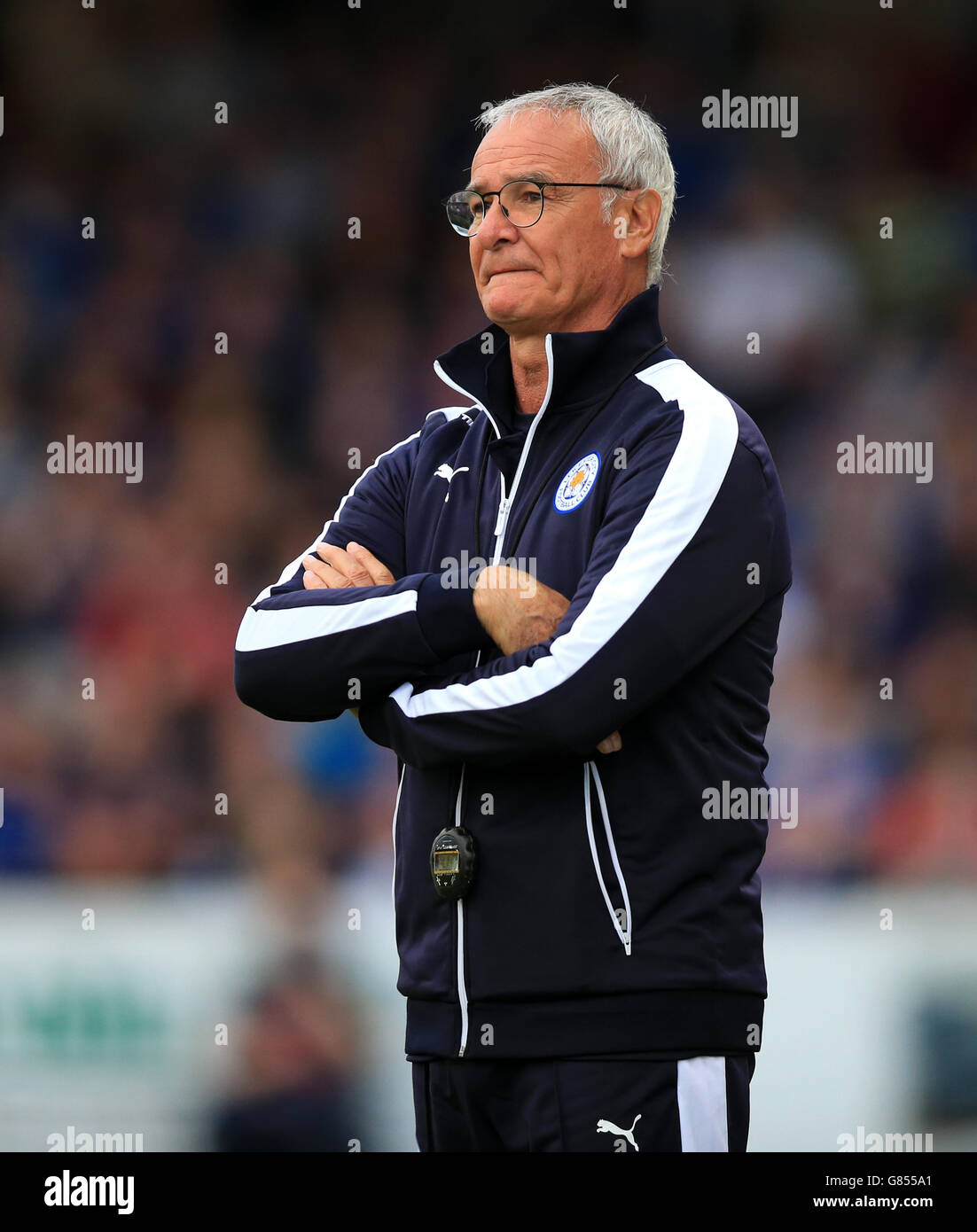 Leicester city manager on the touchline hi-res stock photography and ...