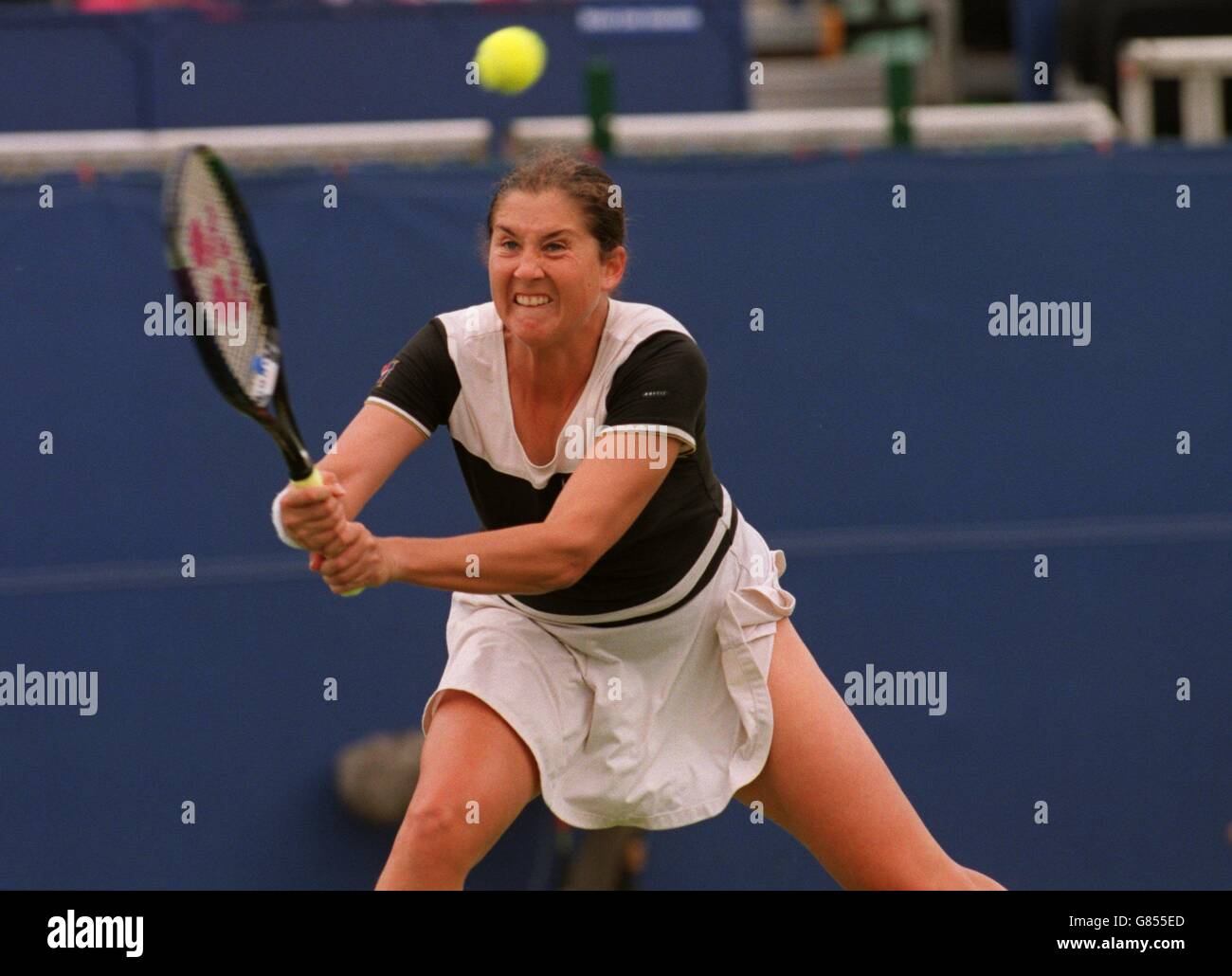 Monica Seles during her game with Brenda Schultz-McCarthy Stock Photo ...