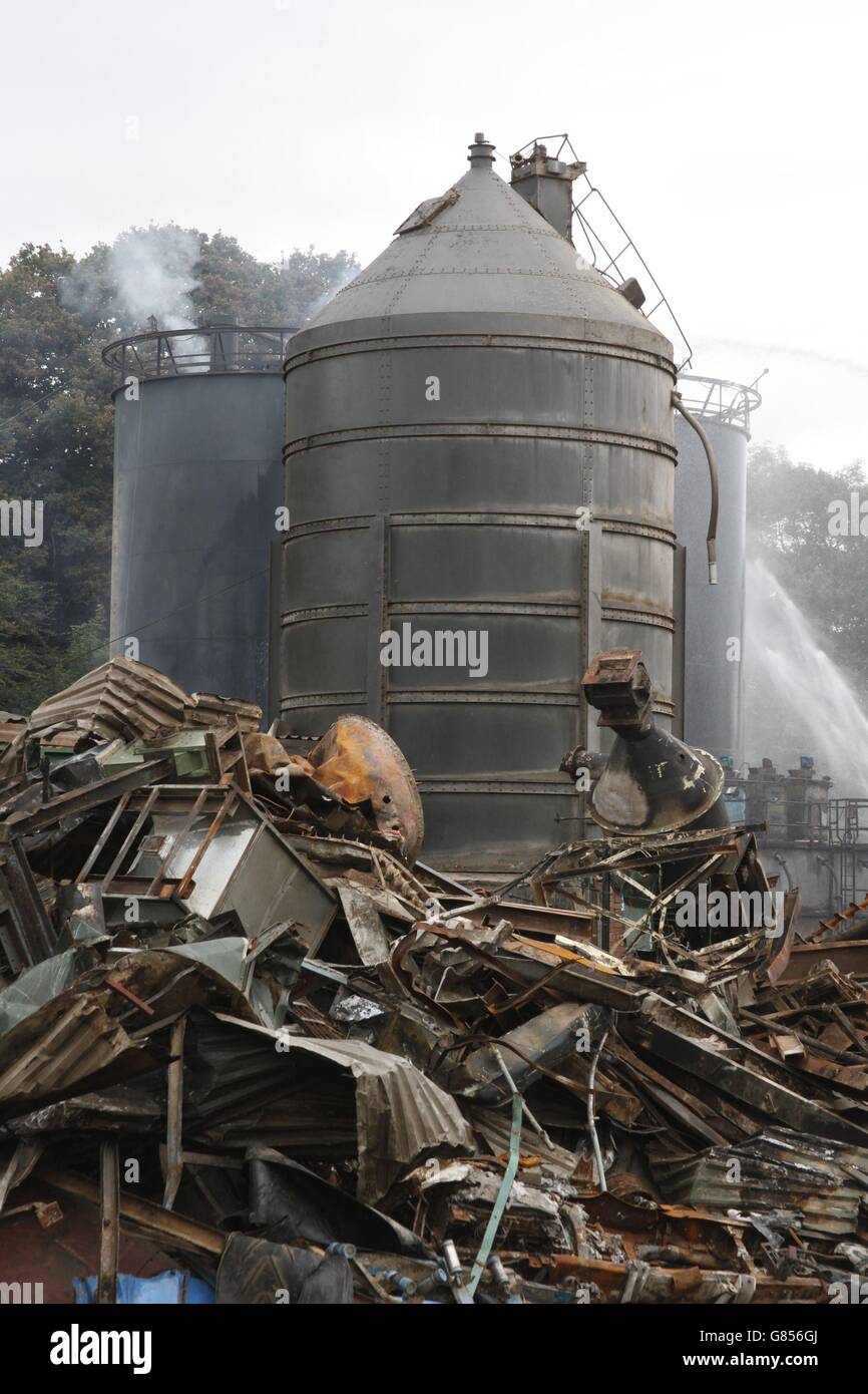 Cheshire mill explosion Stock Photo - Alamy