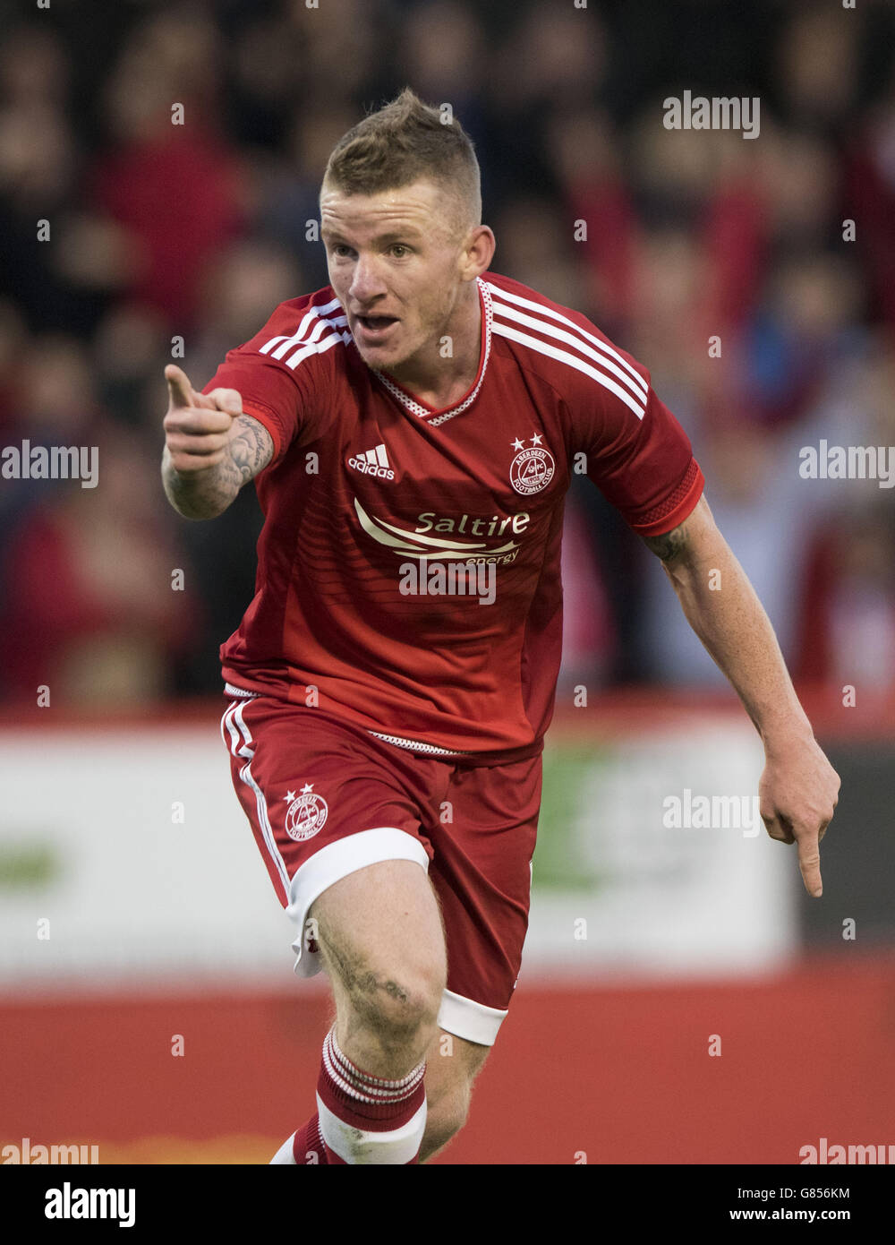 Aberdeen's Jonny Hayes celebrates scoring his sides second goal during ...