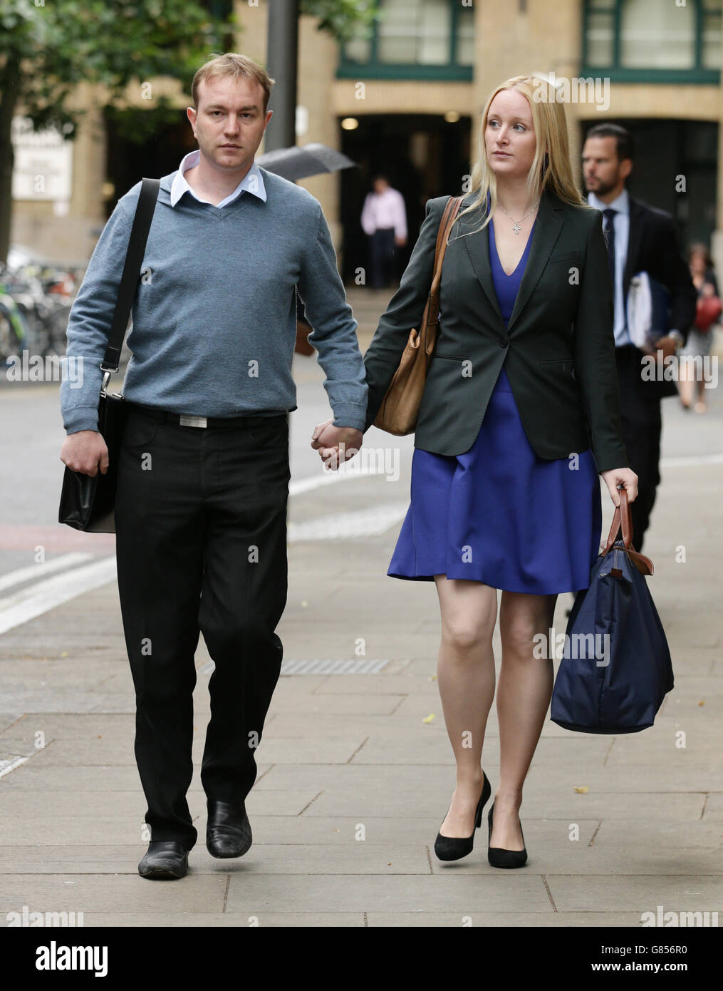 Trader Tom Hayes and his wife Sarah arriving at Southwark Crown Court ...