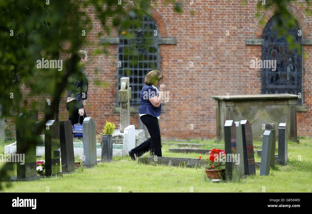 Family and friends and local residents gather at St Mary the Virgin ...
