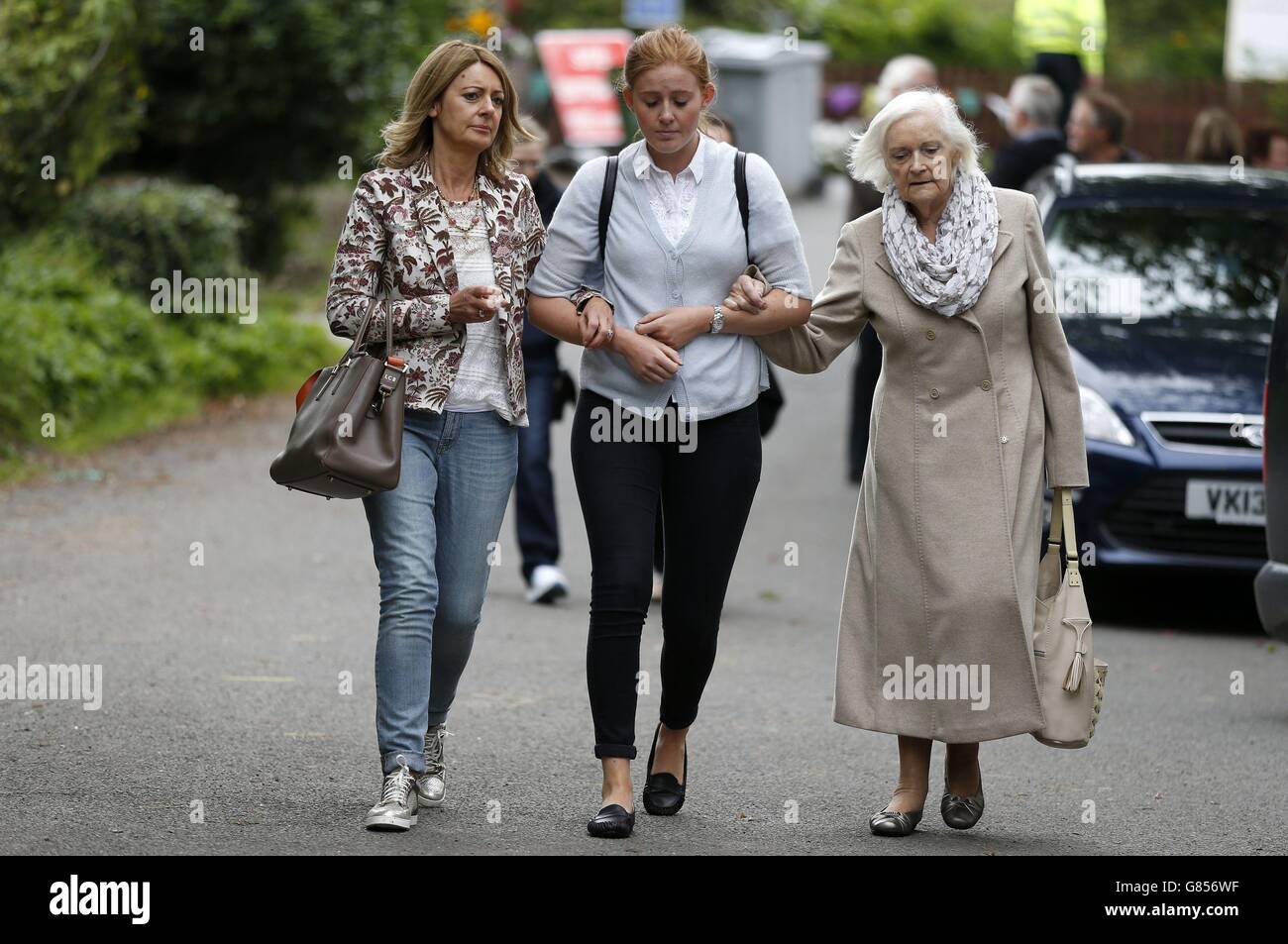 Family and friends and local residents gather at St Mary the Virgin ...