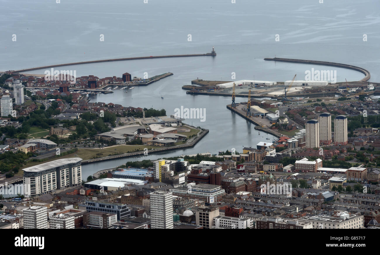 Aerial view river wear hi-res stock photography and images - Alamy