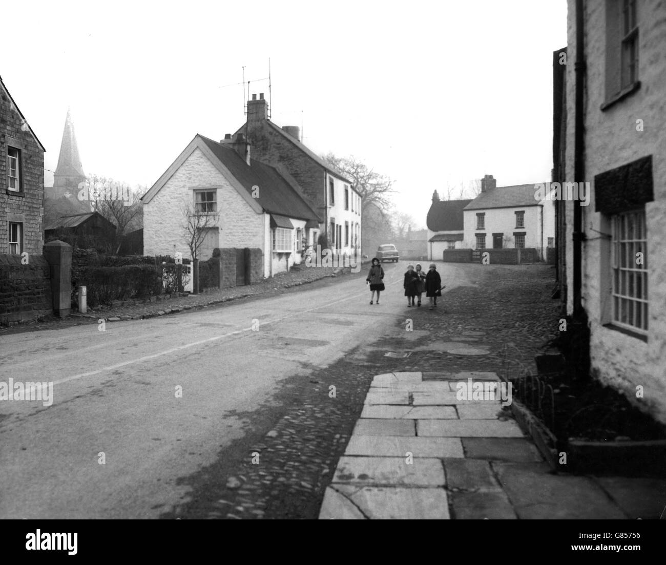 The village of Scorton in Lancashire, near the foot of the Bowland ...