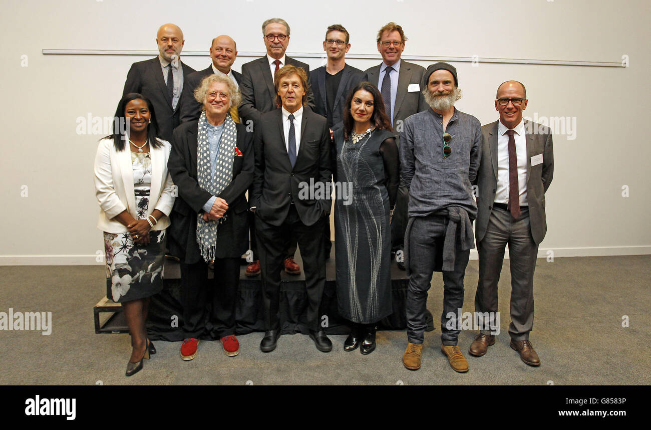 Sir Paul McCartney with newly named fellow companions (left- right back ...