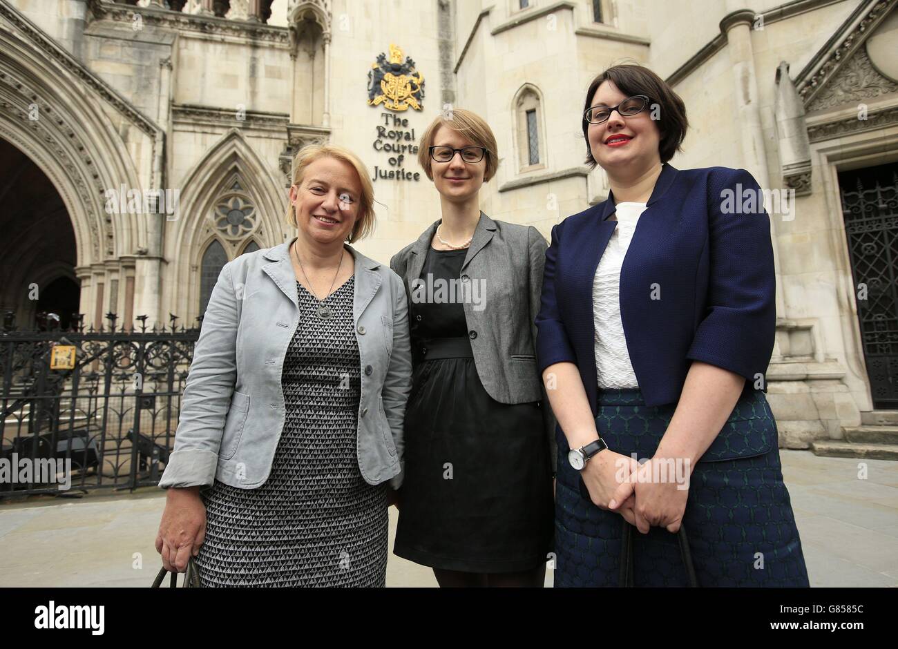 Green Party members Sarah Cope (right) and Clare Phipps (centre) are ...