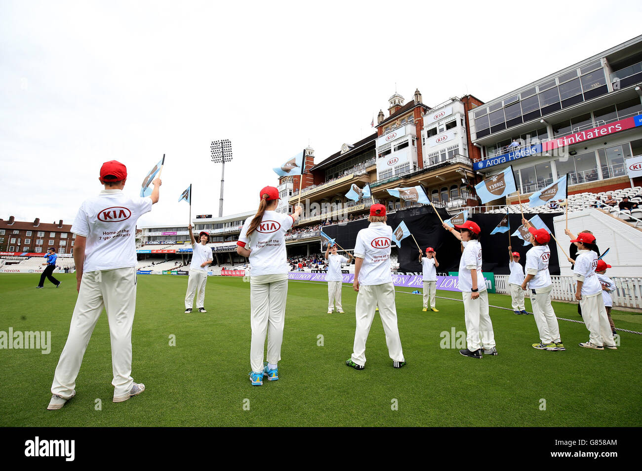 Surreys match day mascots form guard of honour the game hi-res stock ...