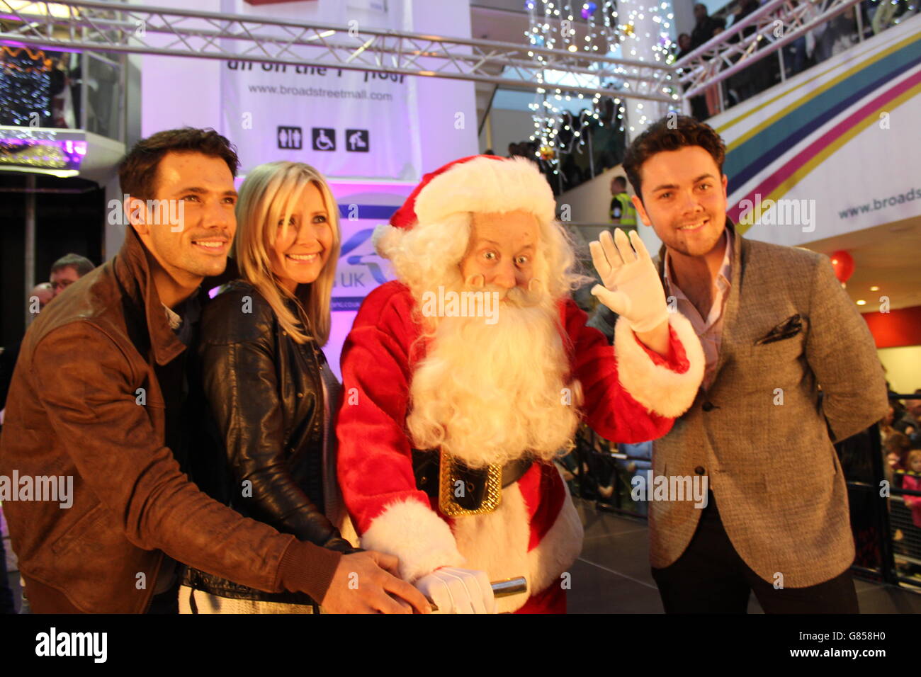 Hollyoaks Stars - From Right To Left Danny Mac - Carly Stenson - Santa ...