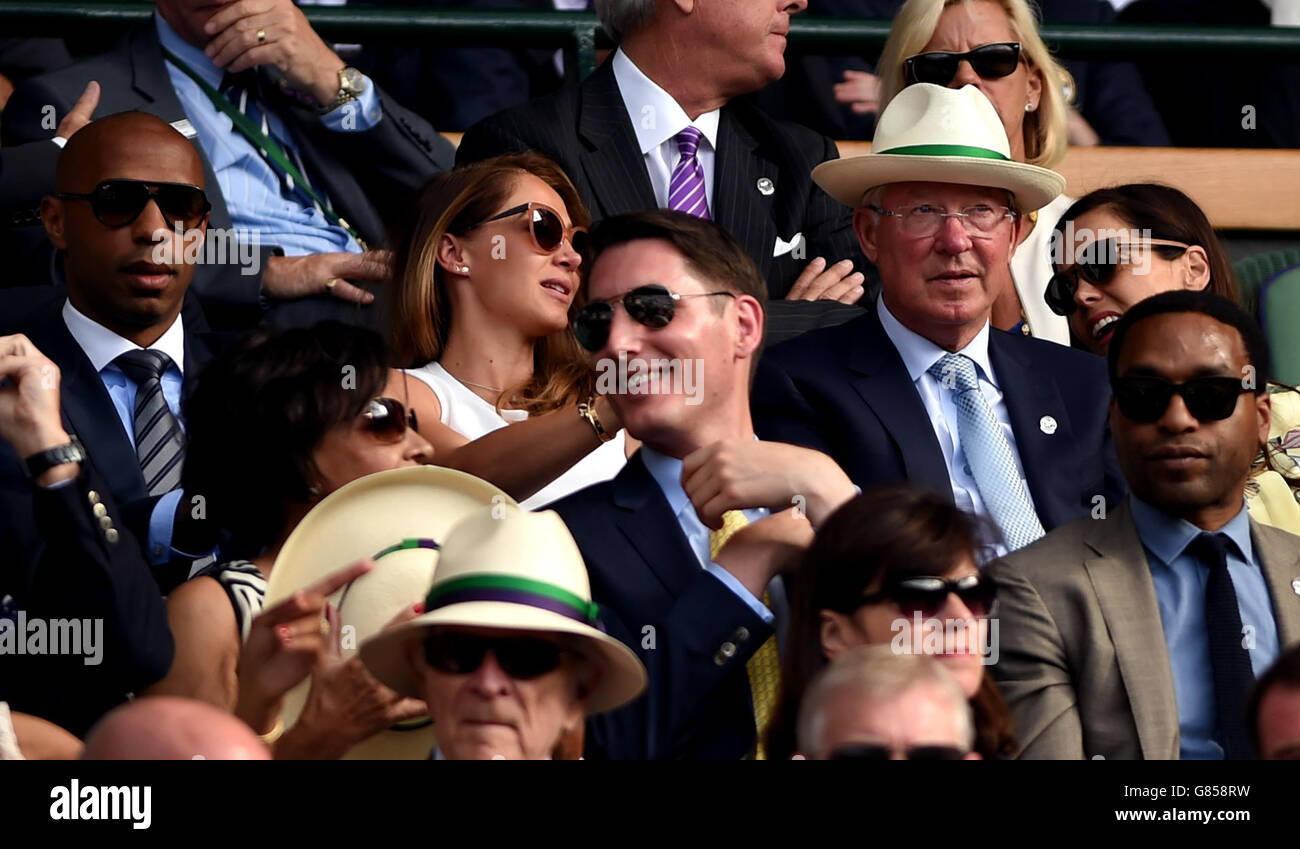 Thierry Henry (left), Andrea Rajacic and Sir Alex Ferguson (right ...